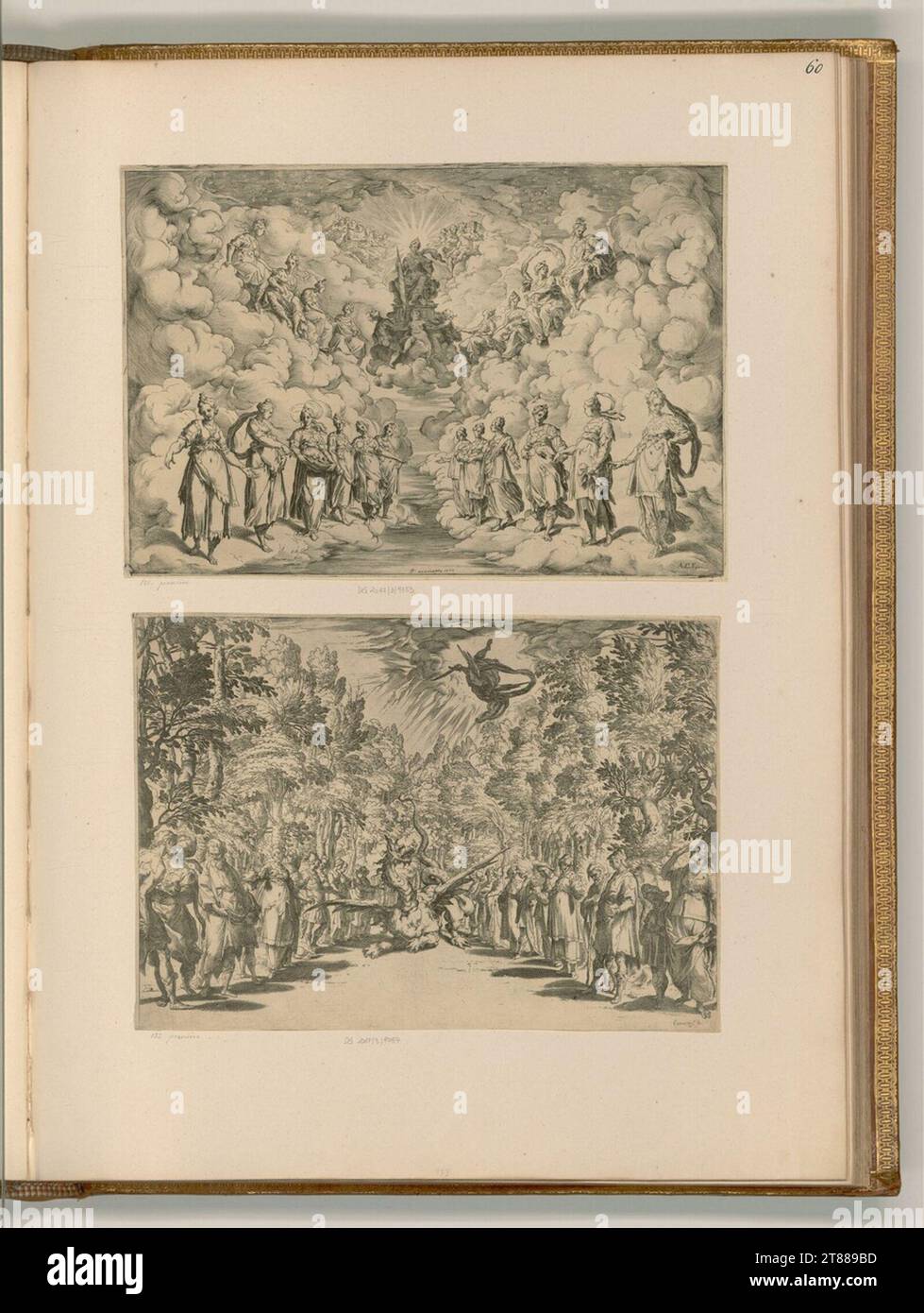 Agostino Carracci (Engraver) Harmony of the spheres; Apollo and the ...