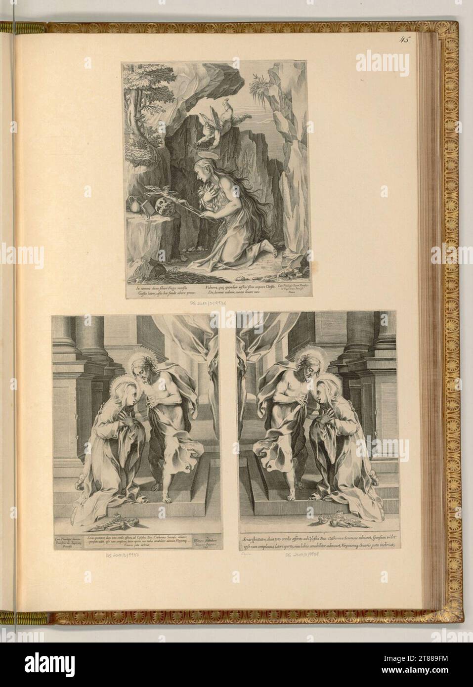 Francesco Villamena (Engraver) Maria Magdalena in the wasteland; St ...