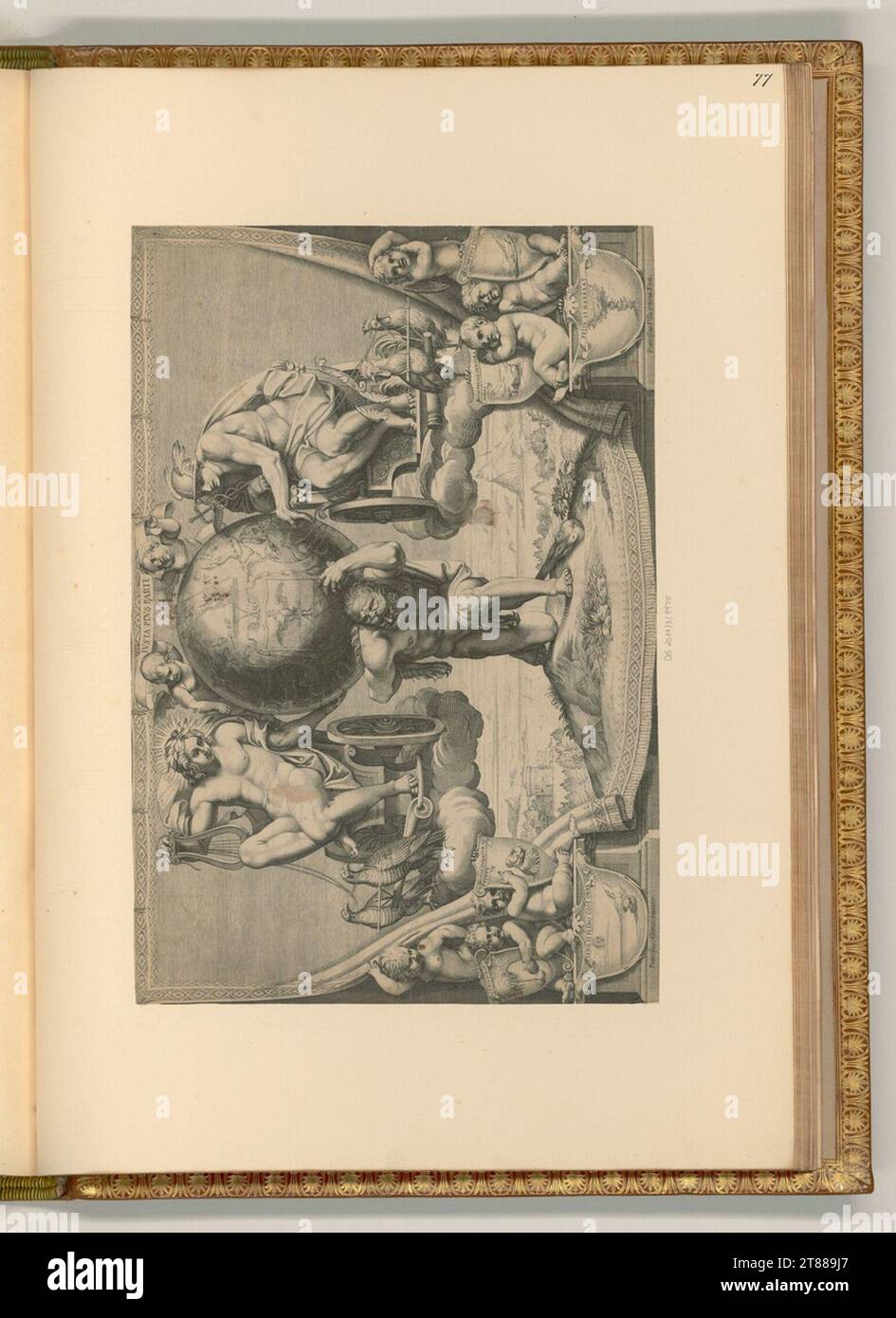 Francesco Villamena (Engraver) Allegorical representation, coat of arms ...