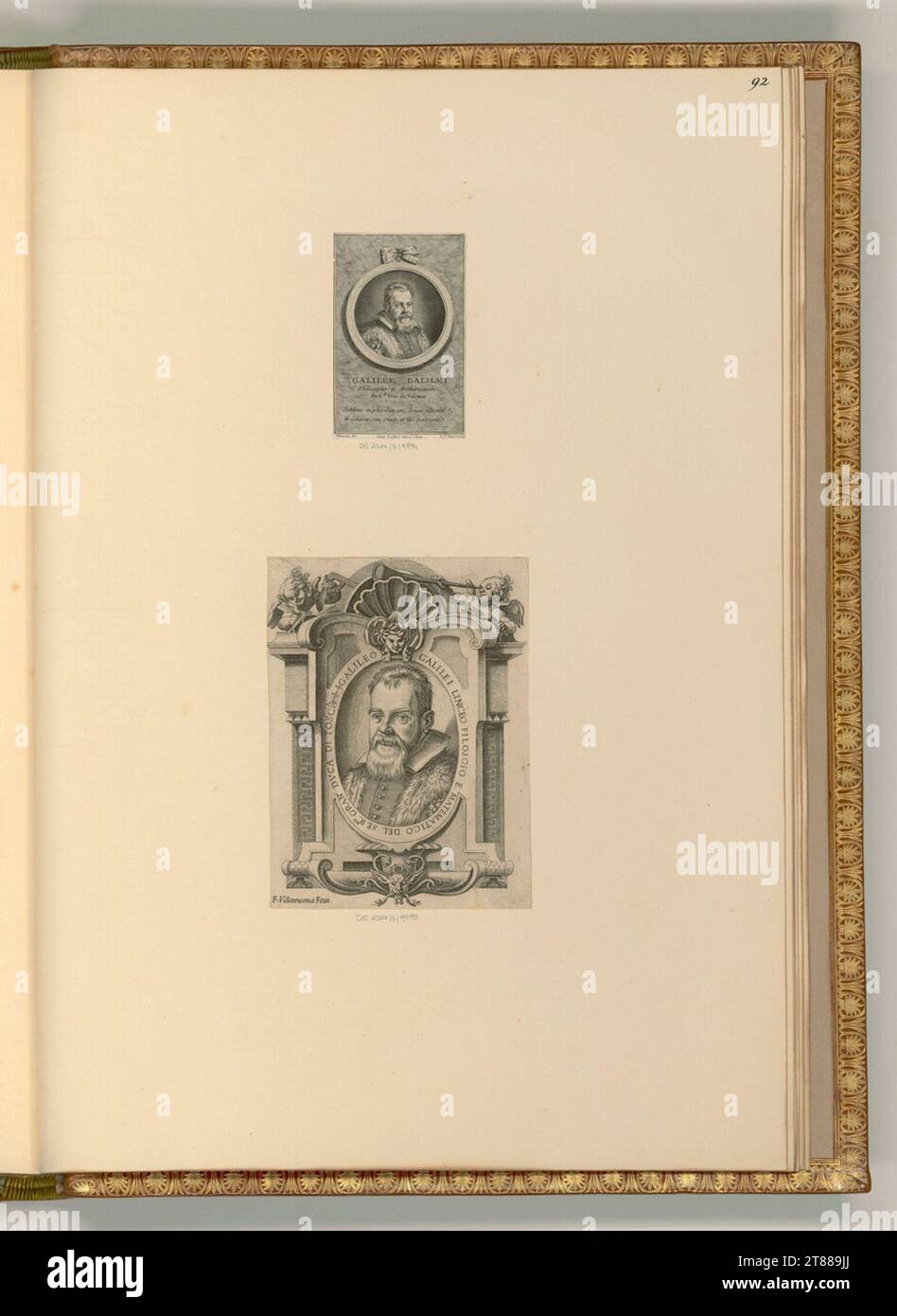 Francesco Villamena (An der Entstehung Beteiligte r) Portraits Galileo Galilei. Copper engraving ...
