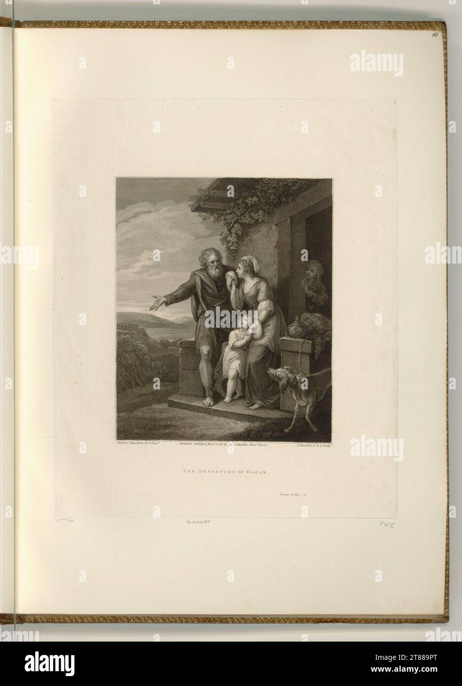 Francesco Bartolozzi (Engraver) Abraham banished Hagar and Ismael ...