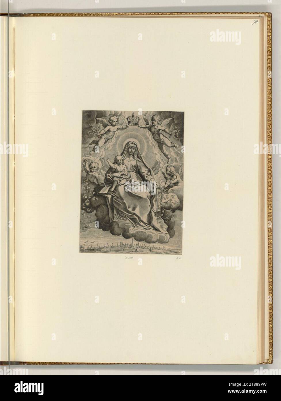 Giovanni Battista Coriolani (Engraver) Holy Virgin with rosary. Copper ...
