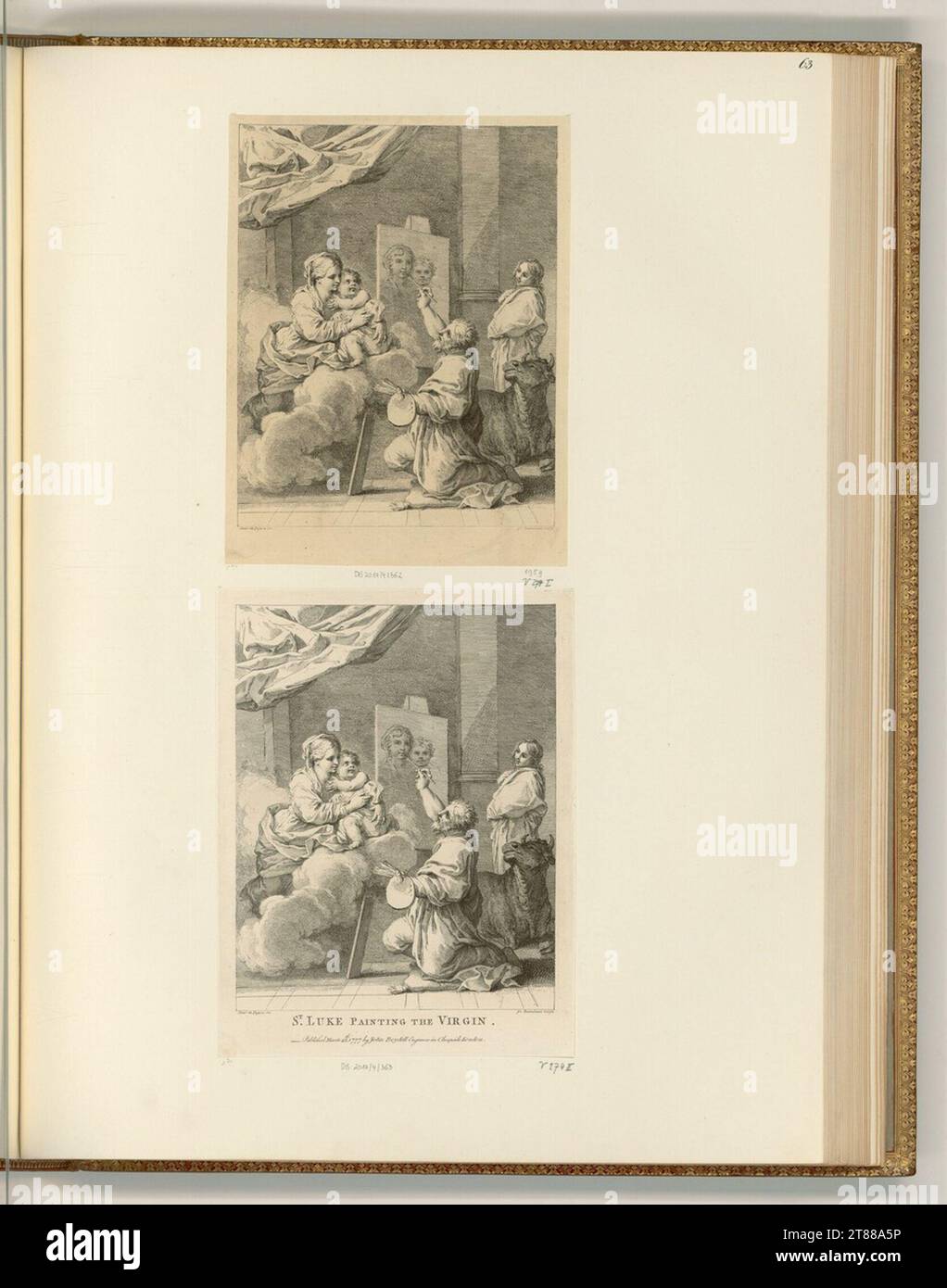 Francesco Bartolozzi (Engraver) The St. Lukas paints the Madonna ...