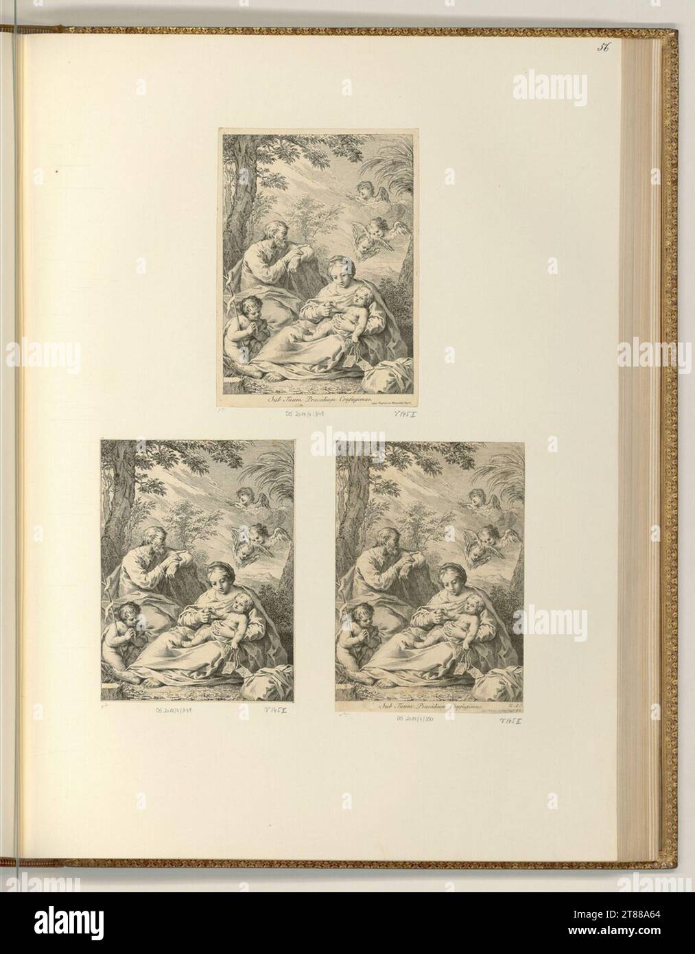 Francesco Bartolozzi (Engraver) Holy family. etching 1748-1815 , 1748/1815 Stock Photo - Alamy