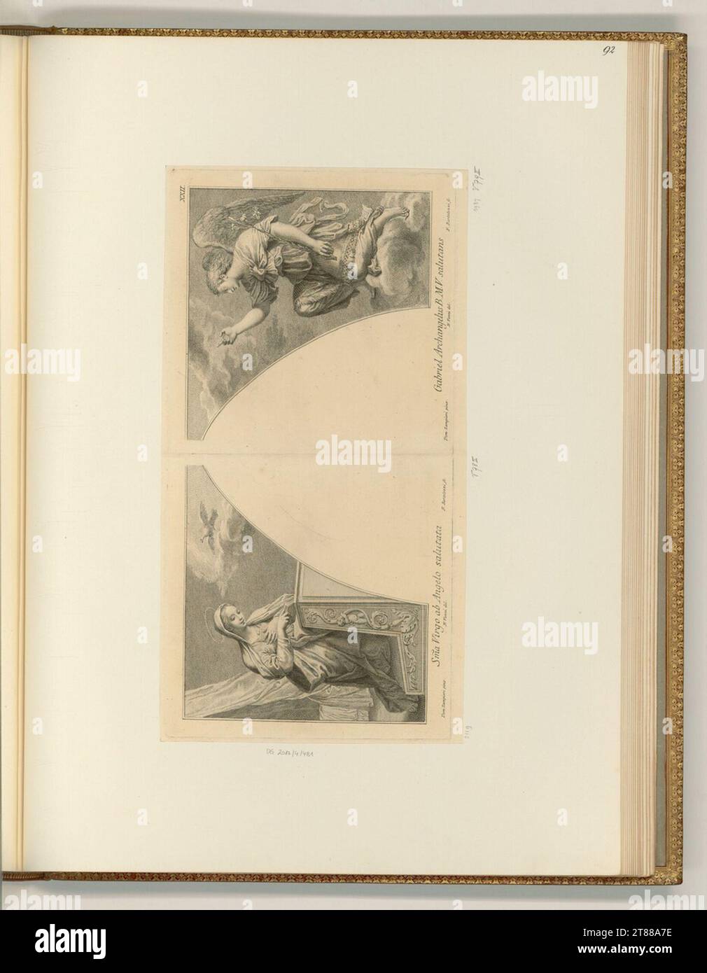 Francesco Bartolozzi (Engraver) Announcement to Maria. Etching, copper engraving 1748-1815 ...