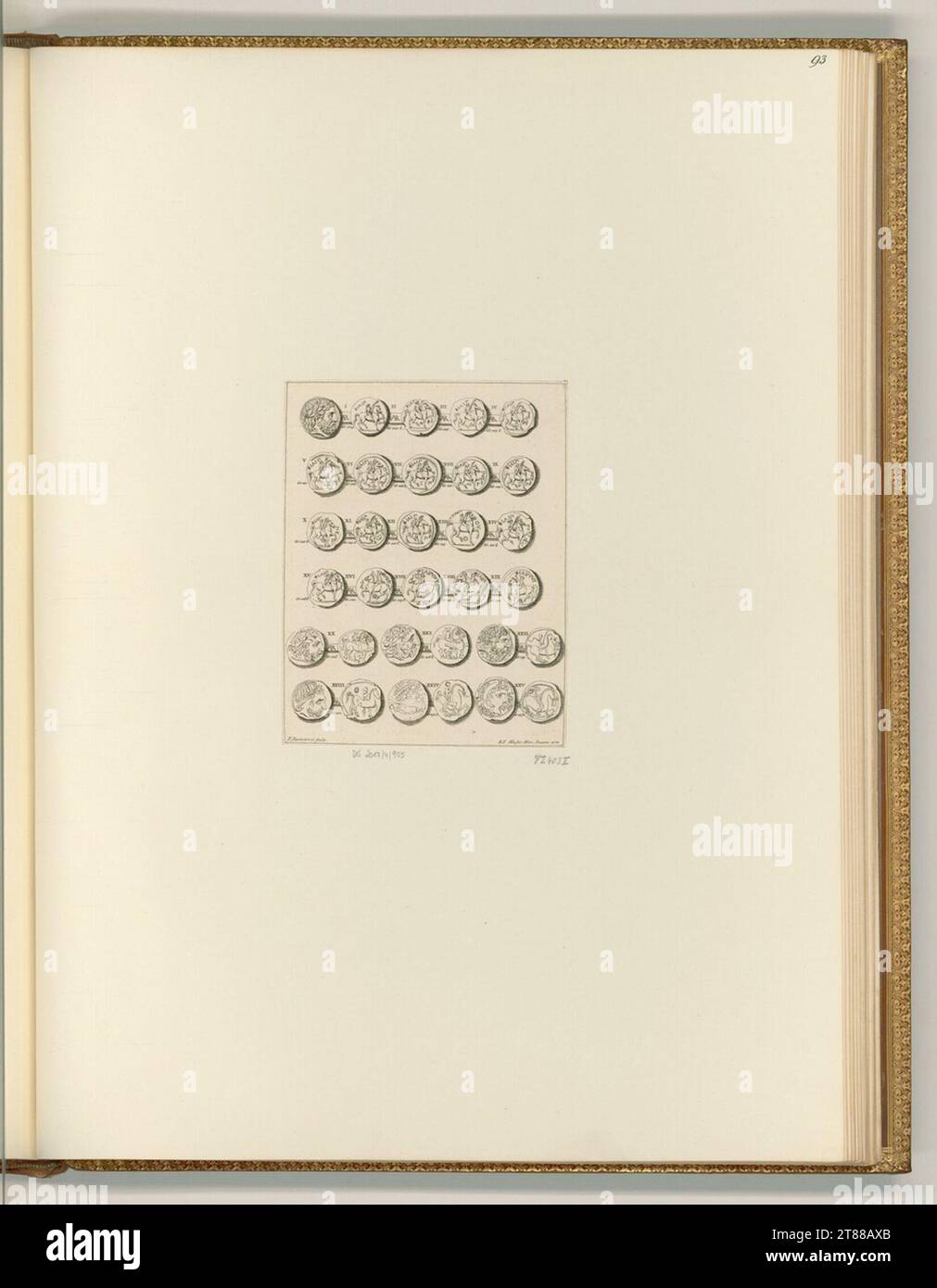 Francesco Bartolozzi (Engraver) 33 front and back of coins. Etching ...