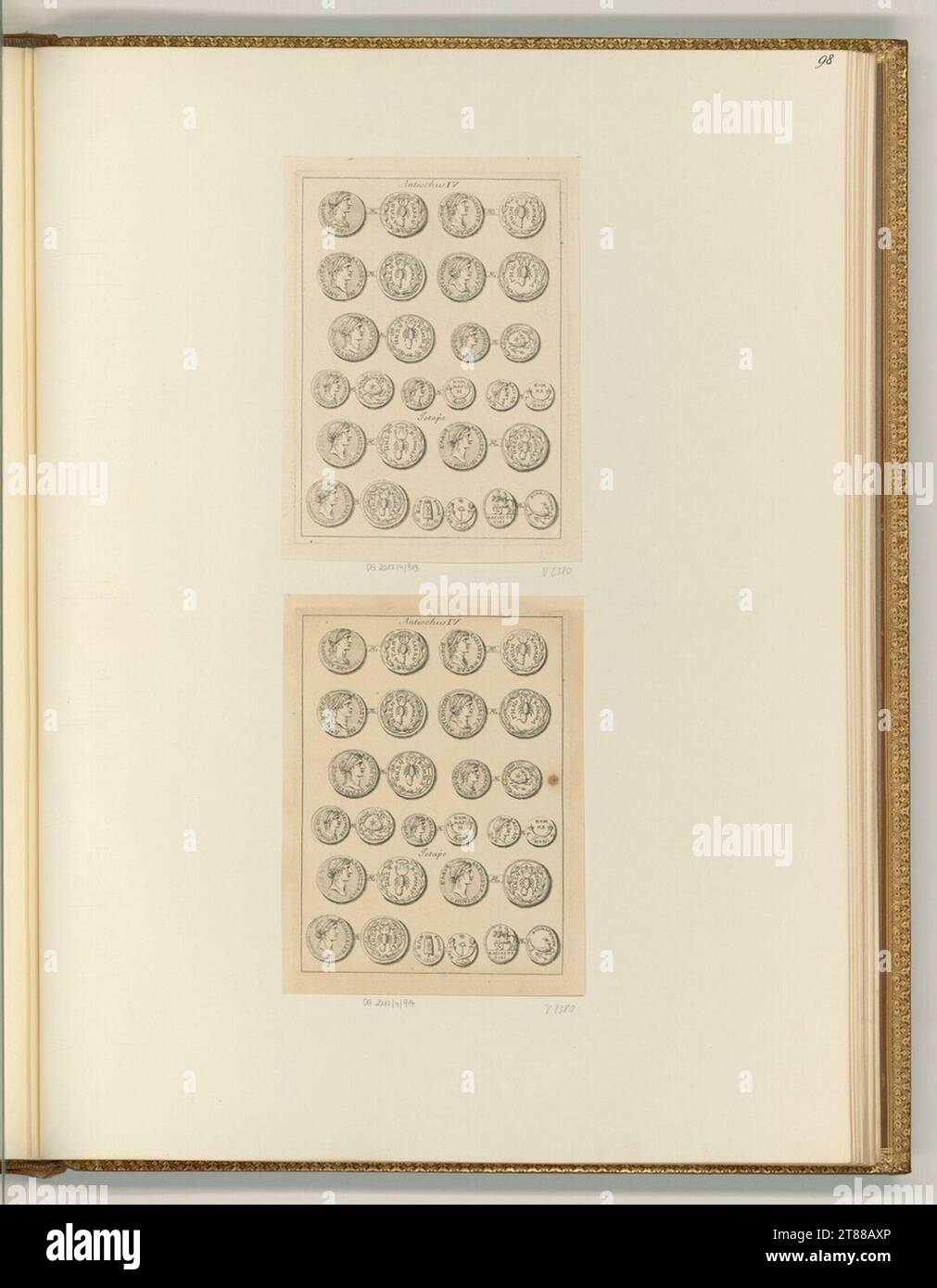 Francesco Bartolozzi (Engraver) Antiochus IV. Coins. Etching, copper ...