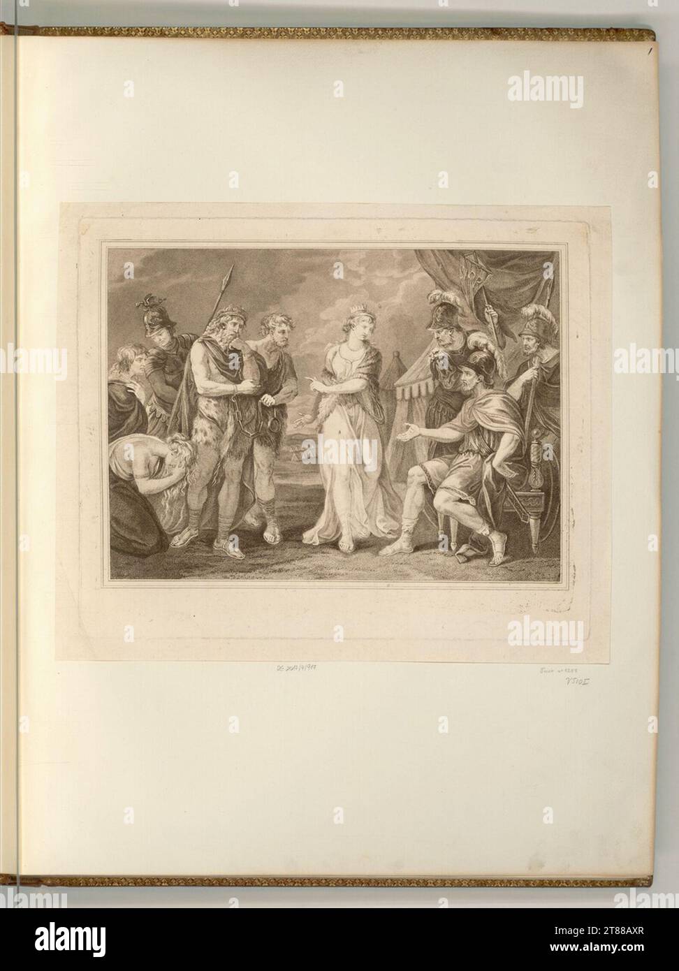 Francesco Bartolozzi (Engraver) Caratacus is handed over Ostorius ...