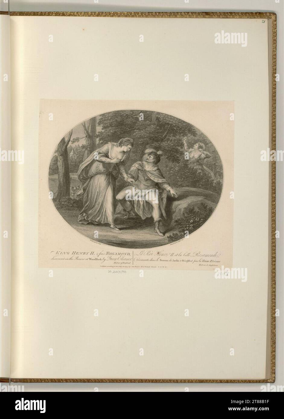 Francesco Bartolozzi (Engraver) King Henry II and Rosamund Clifford ...