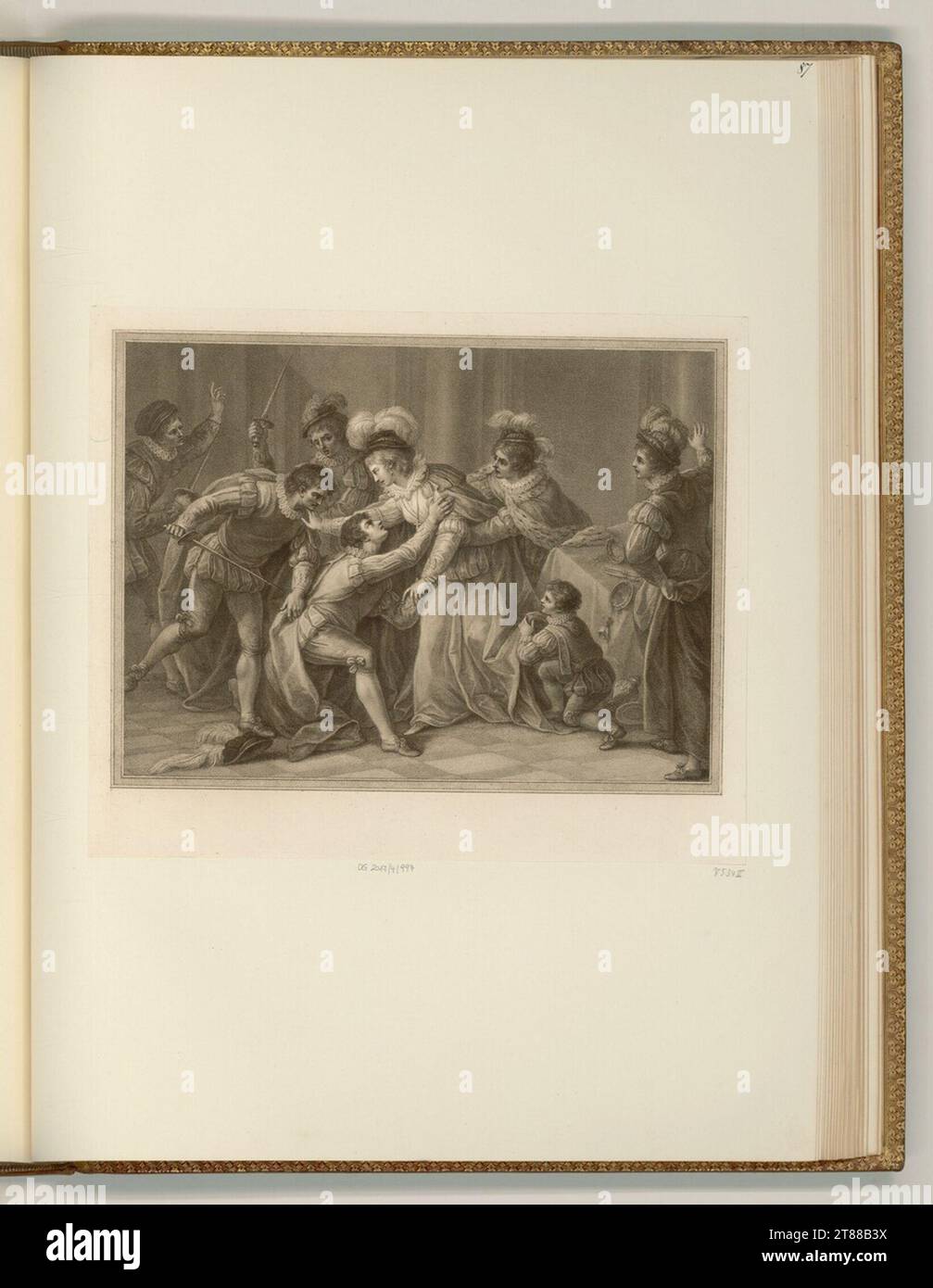 Francesco Bartolozzi (Engraver) The attack on David Rizzio. Dotier ...