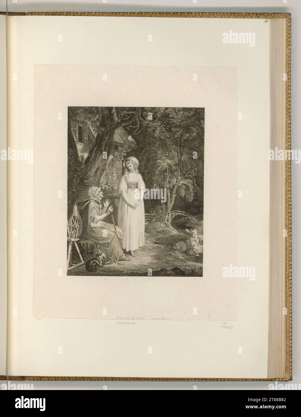 Francesco Bartolozzi (Engraver) Lavinia with her mother. Dotier manner ...