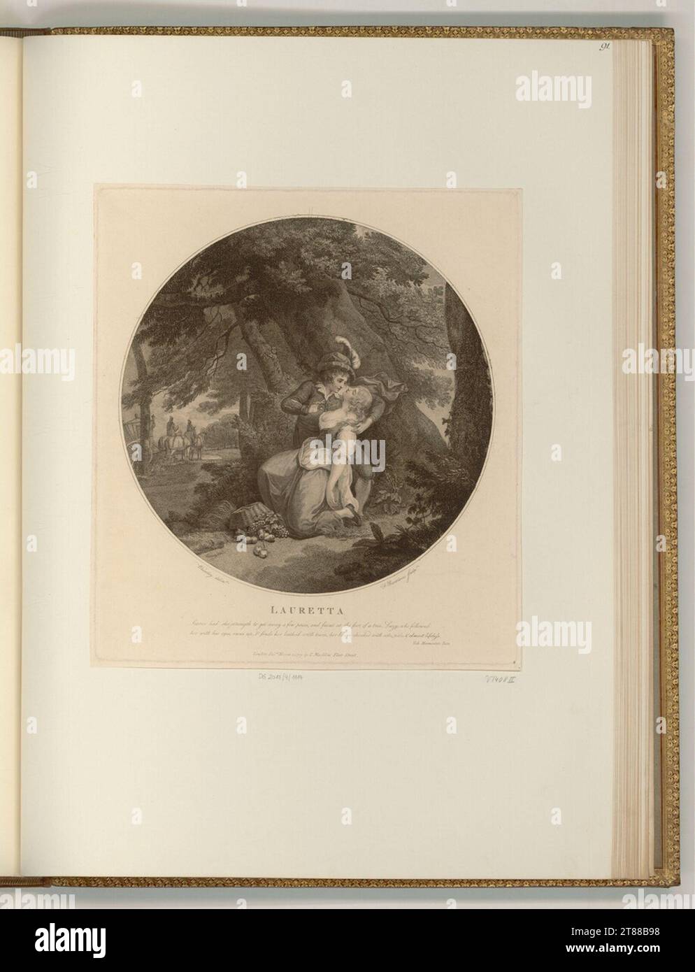 Francesco Bartolozzi (Engraver) Lauretta. Dotier manner, etching 1789 , 1789 Stock Photo - Alamy