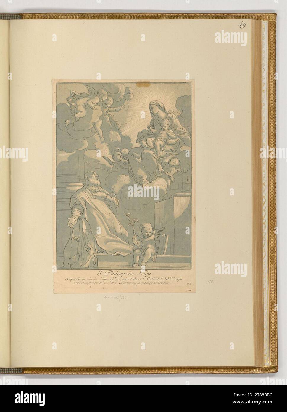 Comte Anne Claude Philippe de Caylus Saint Filippo Neri. Etching ...