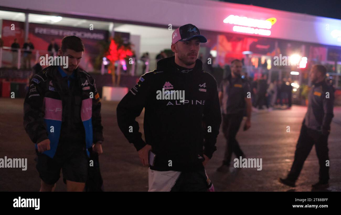 Las Vegas, NV, USA. 17th Nov, 2023. NOV 17, 2023: Pierre Gasley #10 ...