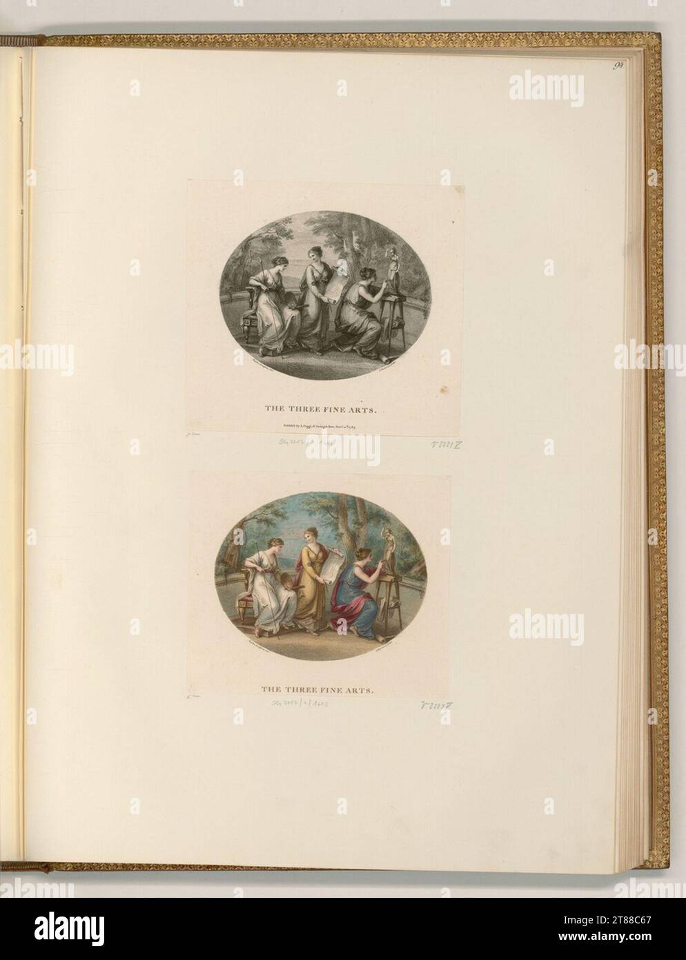Francesco Bartolozzi (Engraver) The three fine arts. Point animal ...