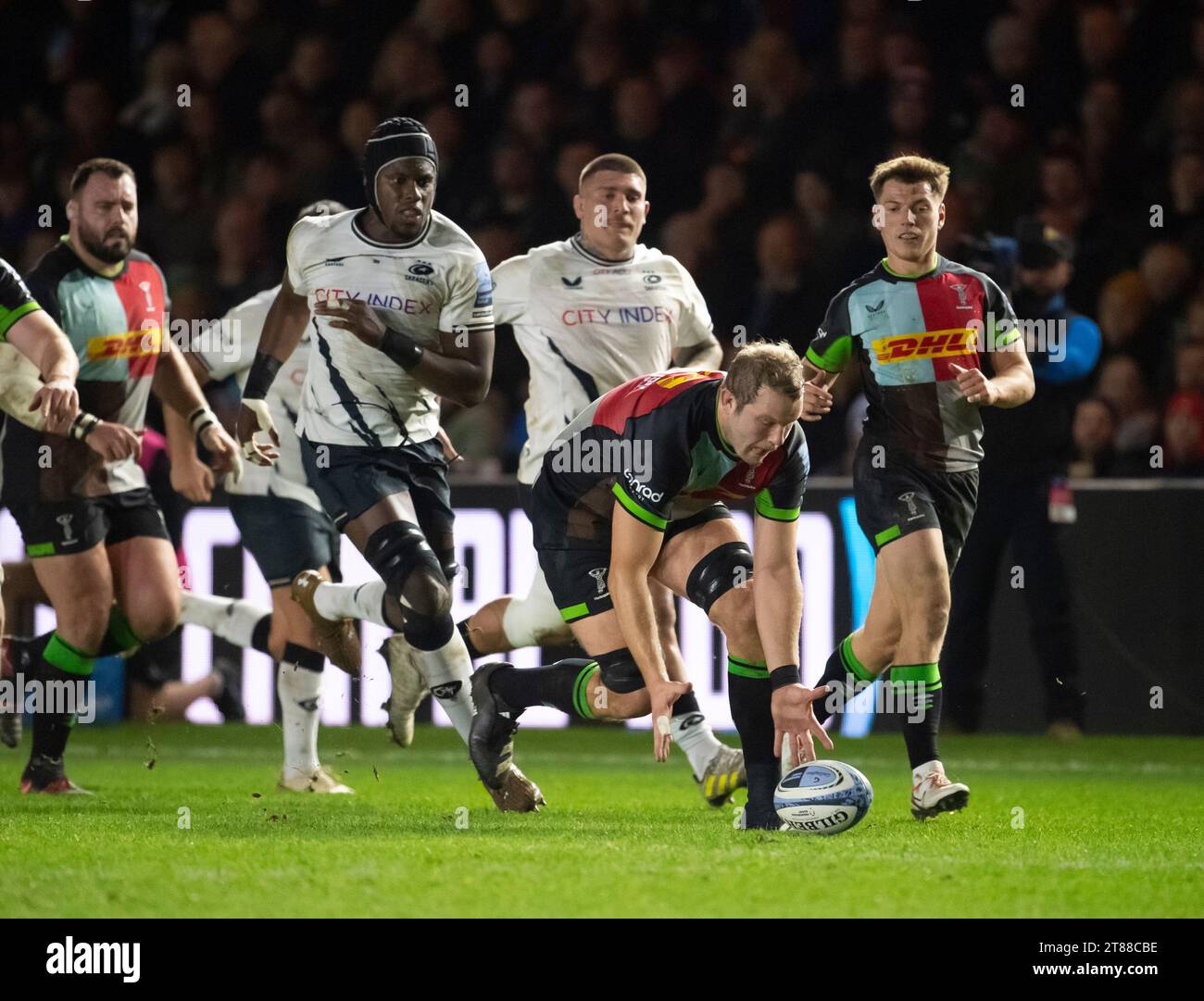 Harlequins Joe Launchbury in action during the Gallagher Premiership ...