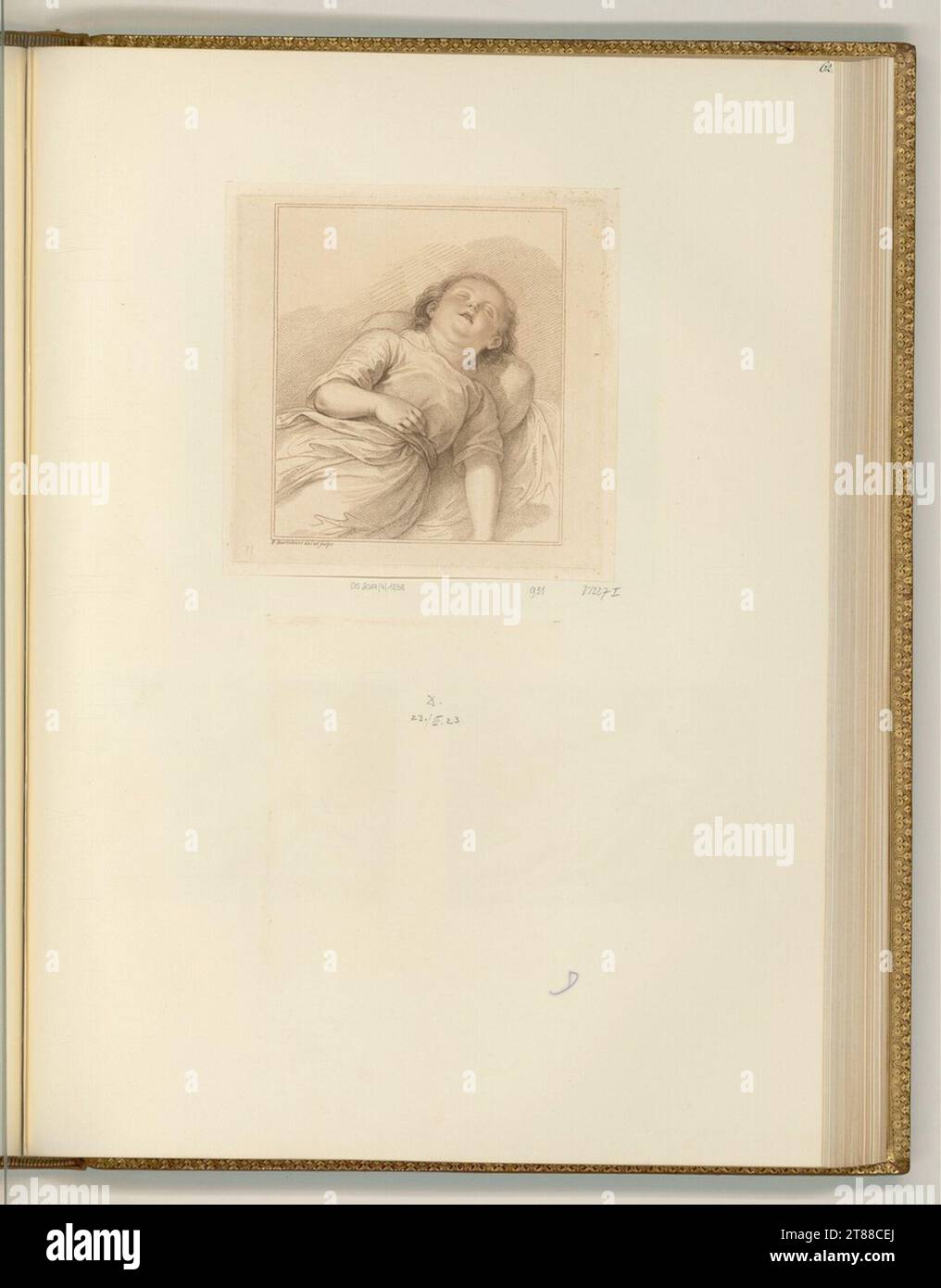 Francesco Bartolozzi (Ausführende r Künstler in) Sleeping girl. Pencil ...
