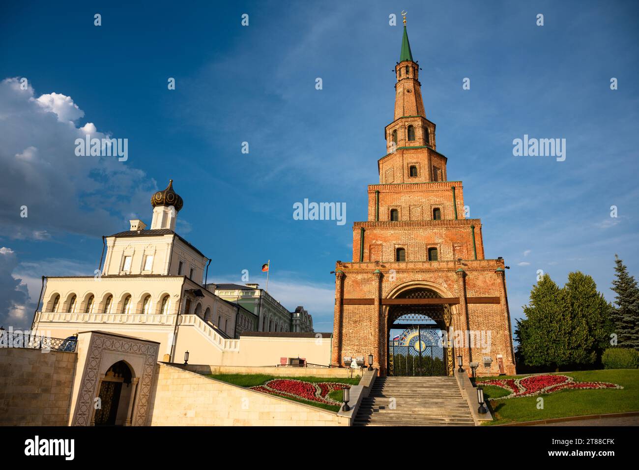 Historical Suyumbike Tower in Kazan Kremlin, Tatarstan, Russia. Old ...