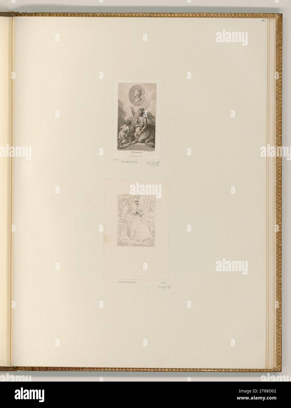 Francesco Bartolozzi (Engraver) Caritas virtue personification; Belinda at the toilet. Etching ...