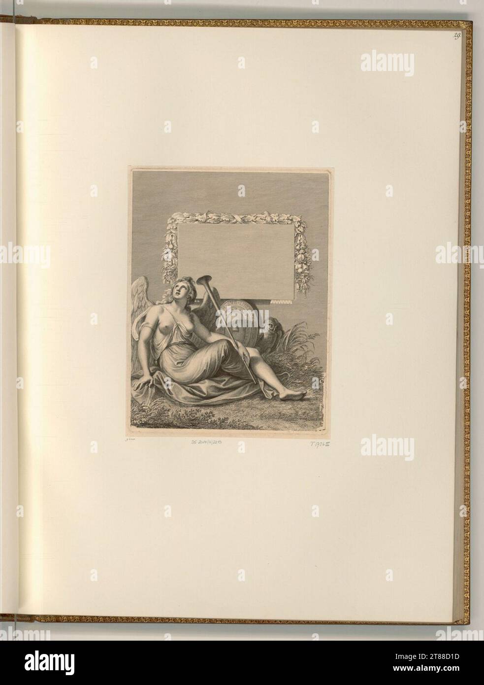 Francesco Bartolozzi (Engraver) Empty title cartridge, in memory of ...