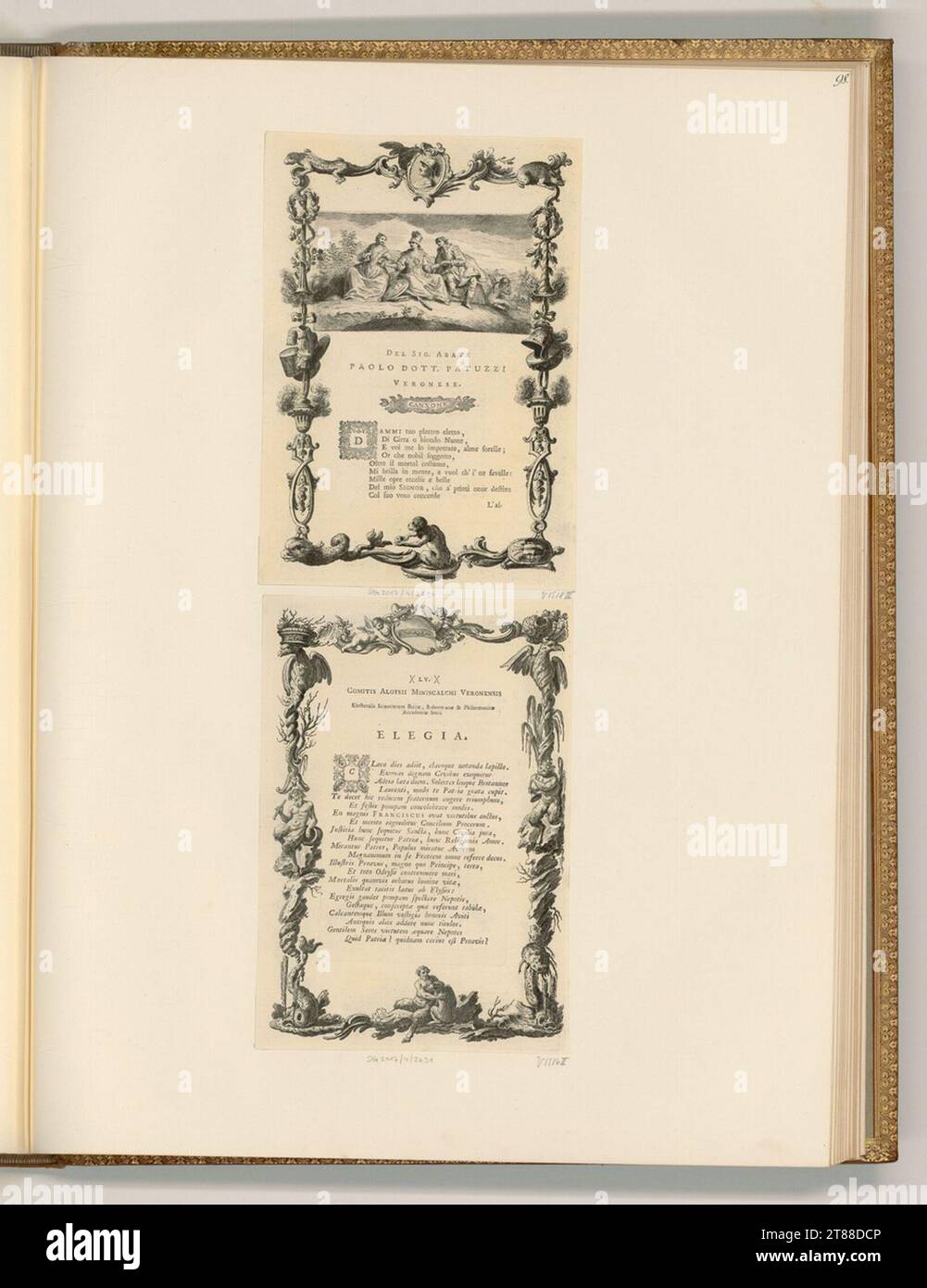 Francesco Bartolozzi (Engraver) Poems for the solemn entrance Die S. E ...