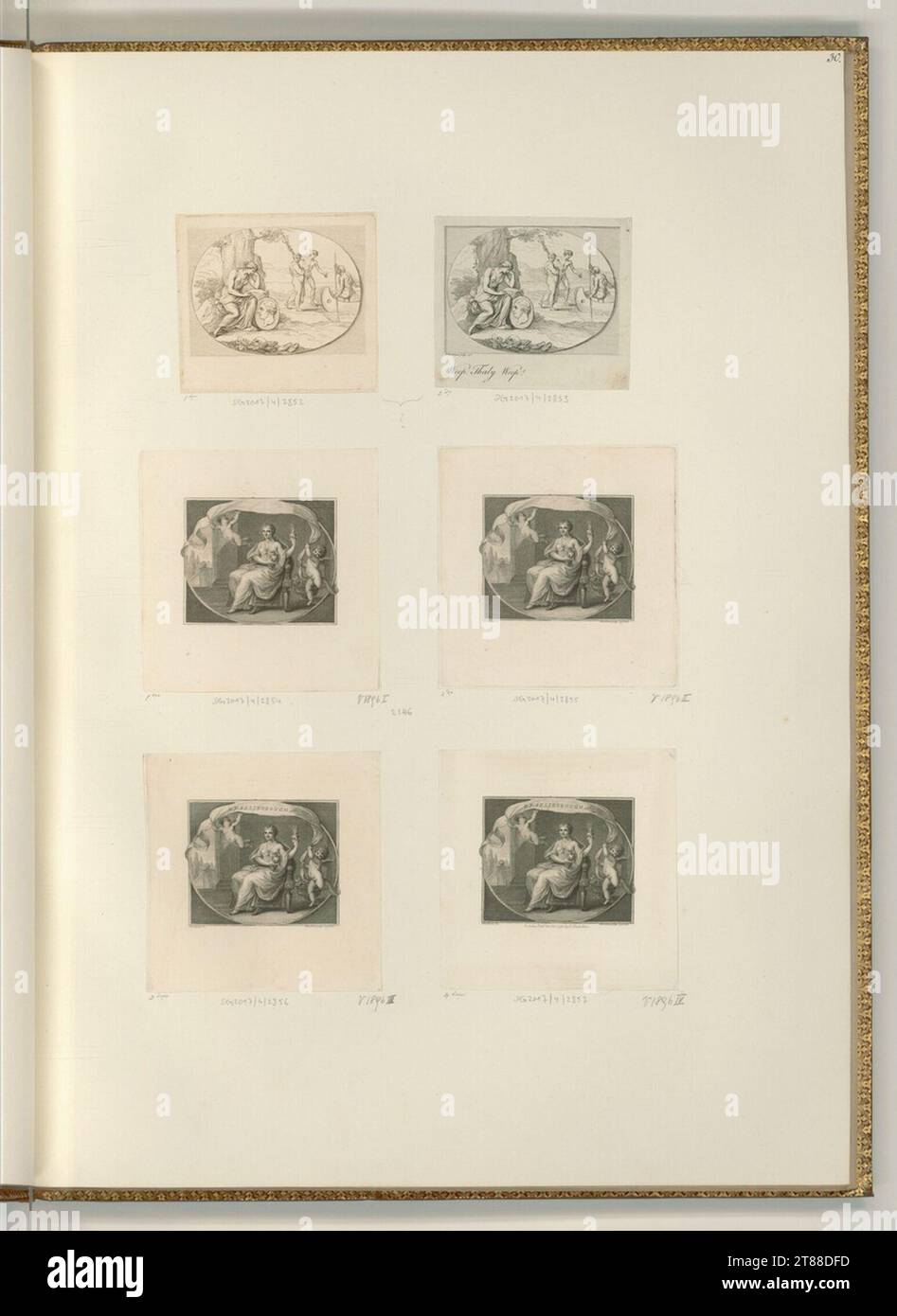 Francesco Bartolozzi (Engraver) Weep Thaly Weep; Visit cartoon. Etching ...