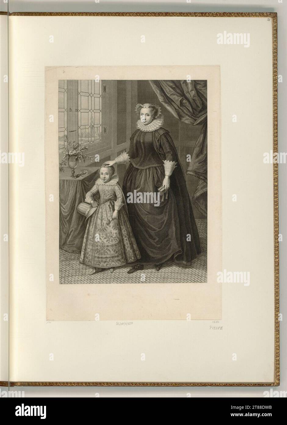 Francesco Bartolozzi (Engraver) Maria Stuart. Etching, copper engraving ...