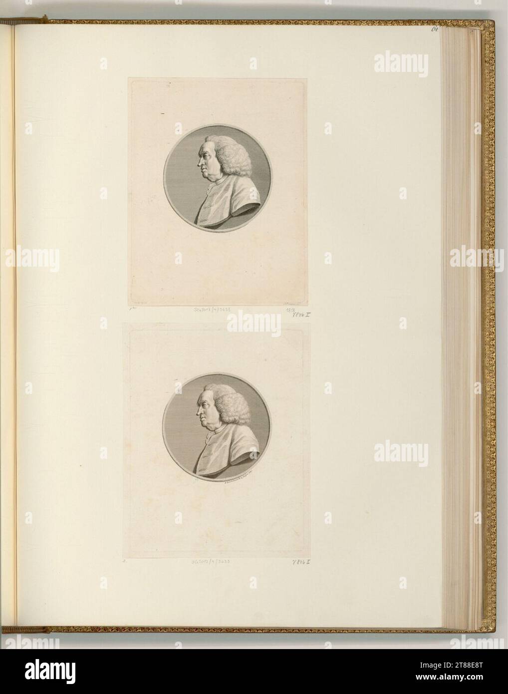 Francesco Bartolozzi (Engraver) Bust of Samuel Johnson. Etching, copper ...