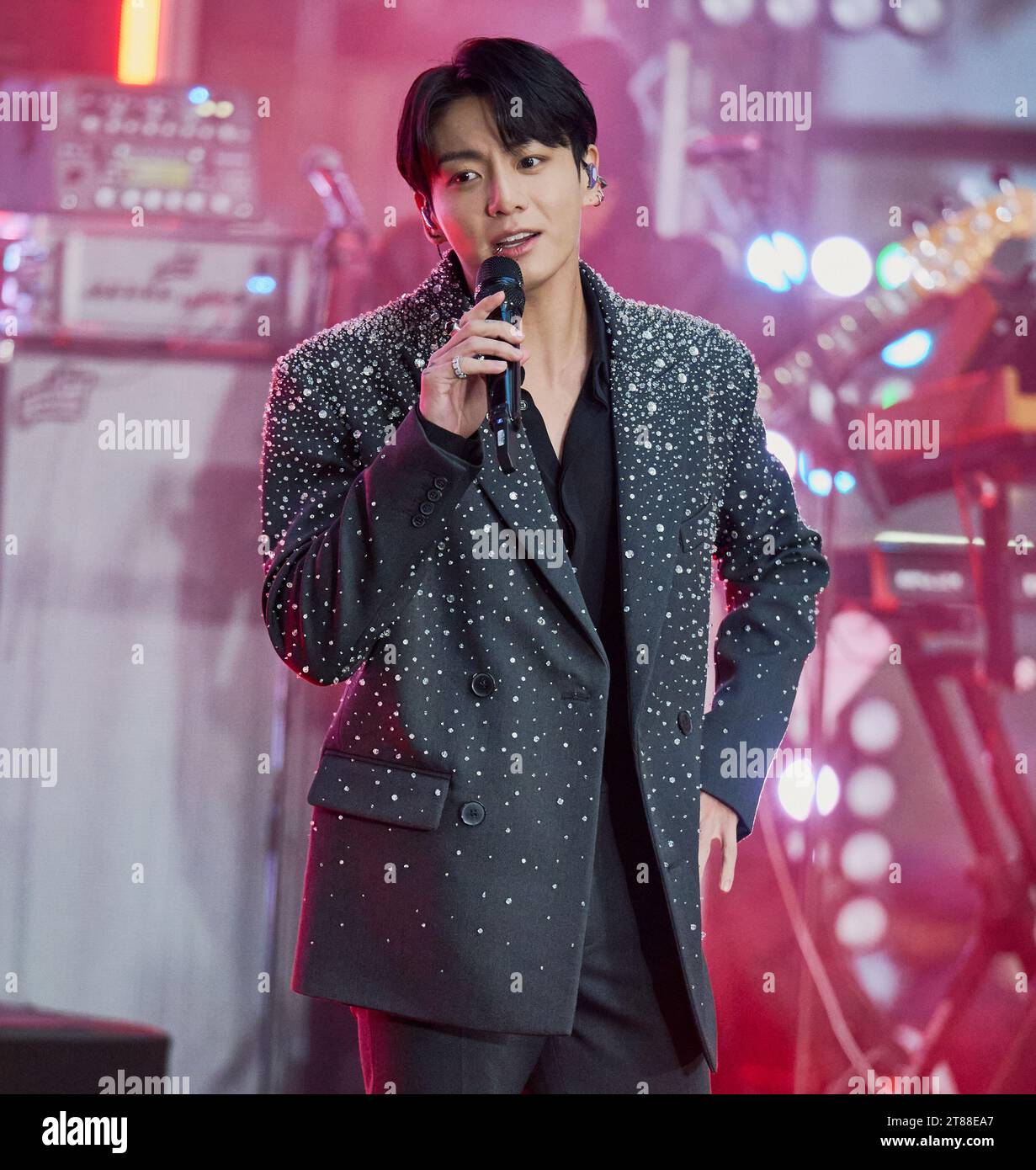 NEW YORK, NY, USA - NOVEMBER 08, 2023: Jung Kook Performs on NBC's ...