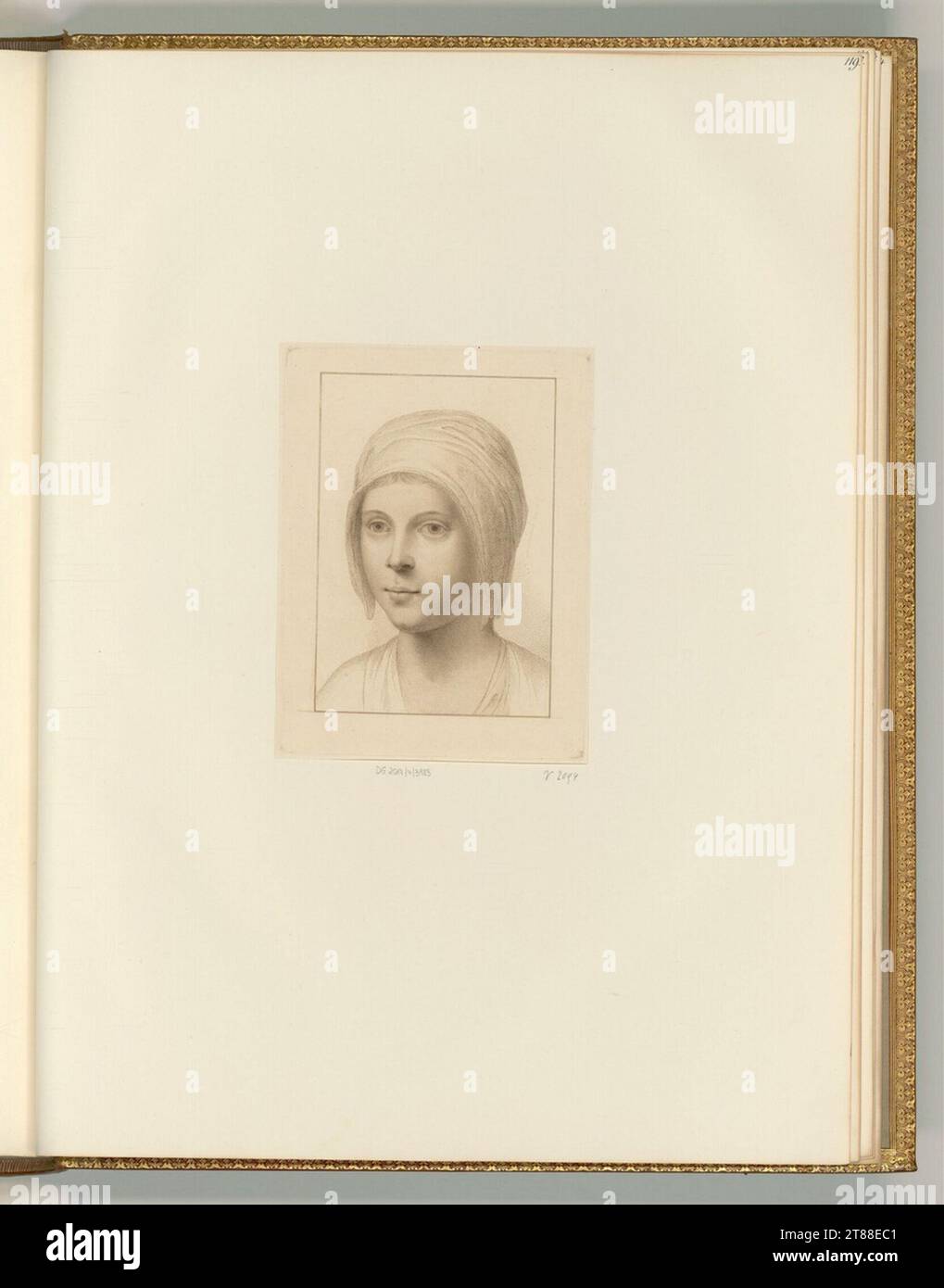 Francesco Bartolozzi (Engraver) Head of a young farmer. Point animal ...
