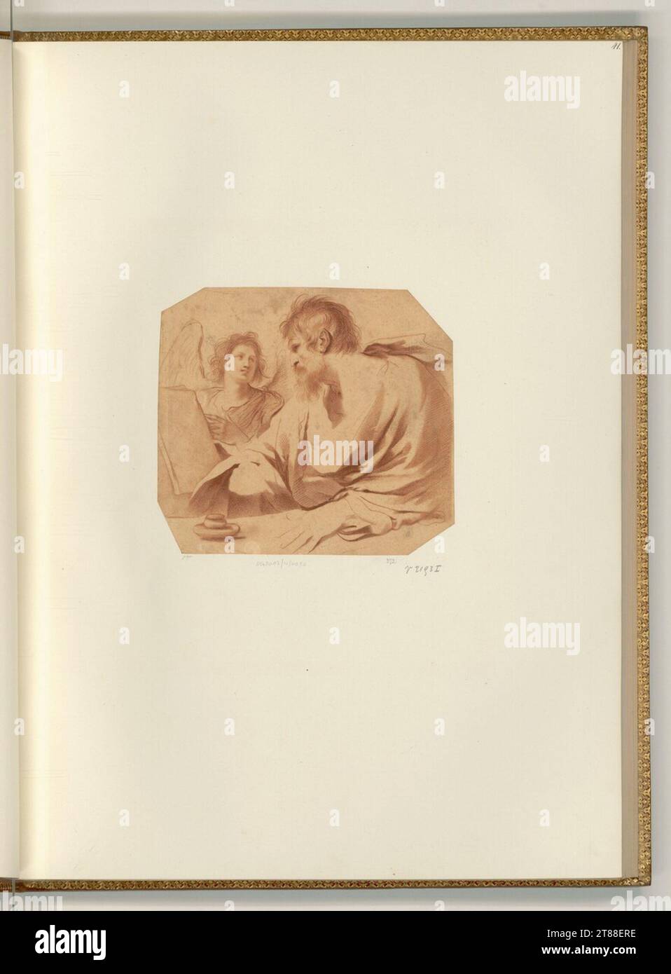 Francesco Bartolozzi (Engraver) Saint Matthew with angel. Dotier manner ...