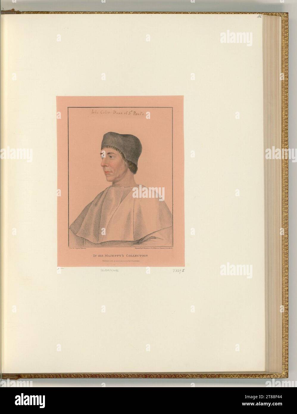 Francesco Bartolozzi (Engraver) Portrait John Colet. Color bike ...