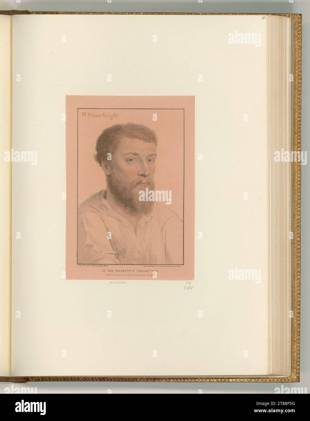 Francesco Bartolozzi (Engraver) Portrait Sir Nicholas Poines. Color ...
