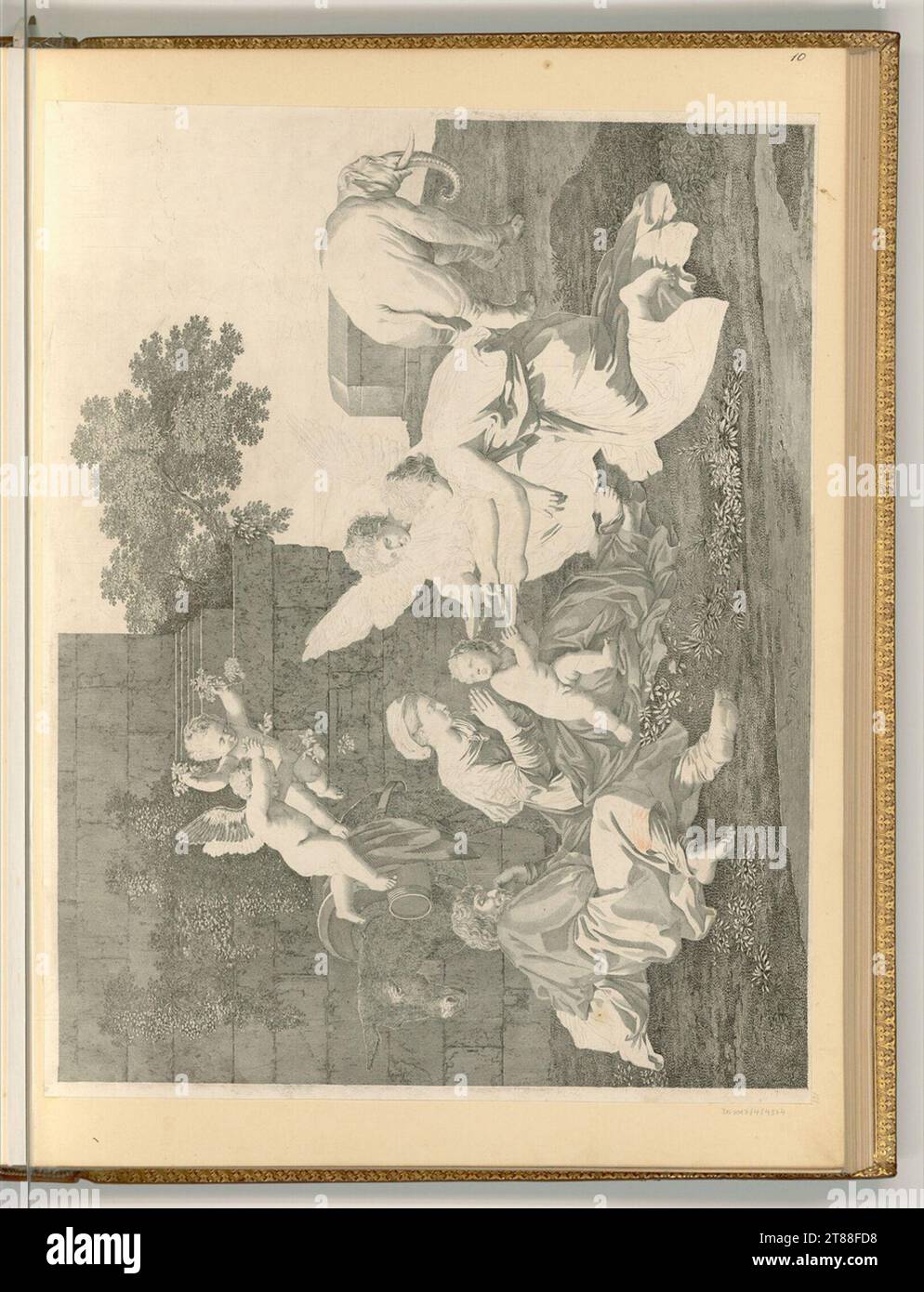 Raffaello Morghen (Engraver) Escape to Egypt. Etching, copper engraving ...