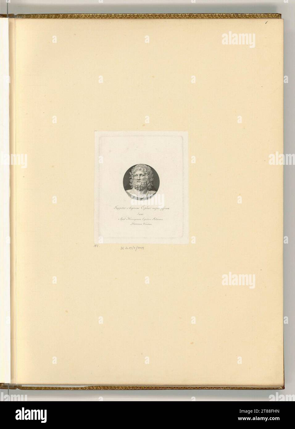 Raffaello Morghen (Engraver) Jupiter. Copper engraving print 1789 ... Raffaello Morghen (Engraver) Jupiter. Copper engraving print 1789 ...