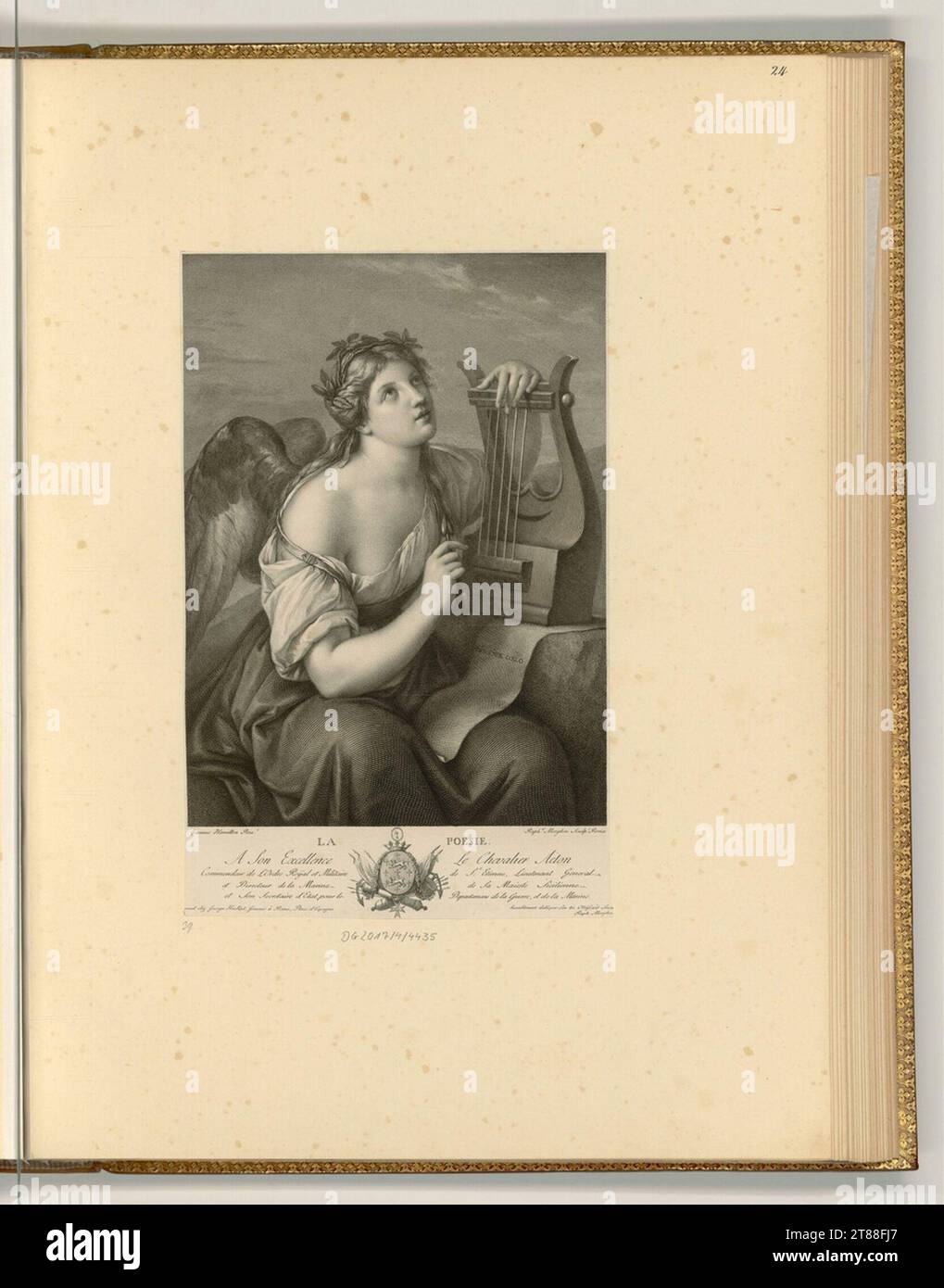 Raffaello Morghen (Engraver) The poems. Copper engraving print 1779 ... Raffaello Morghen (Engraver) The poems. Copper engraving print 1779 ...