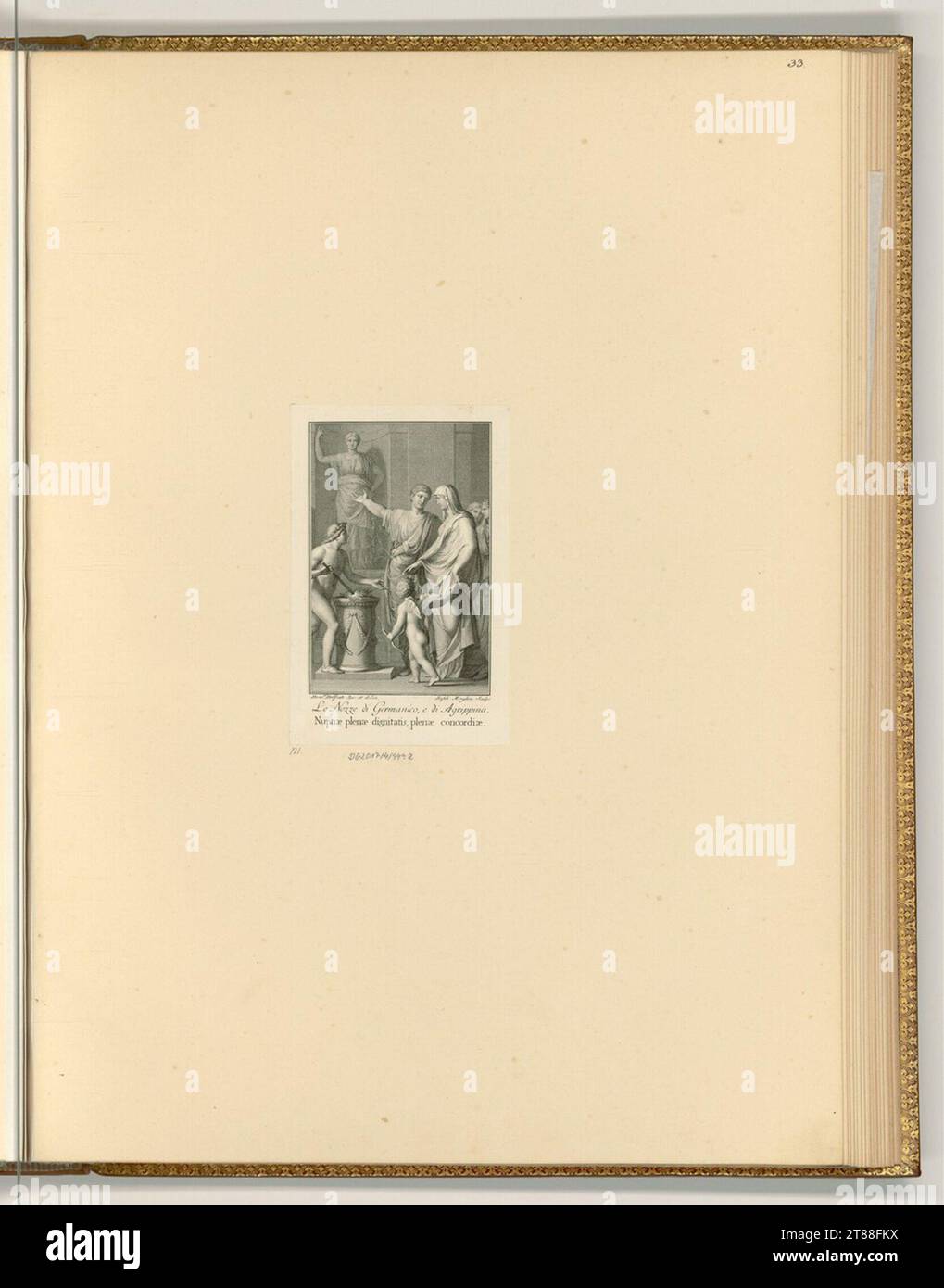 Raffaello Morghen (Engraver) The wedding of Germanicus, and Agrippina ...