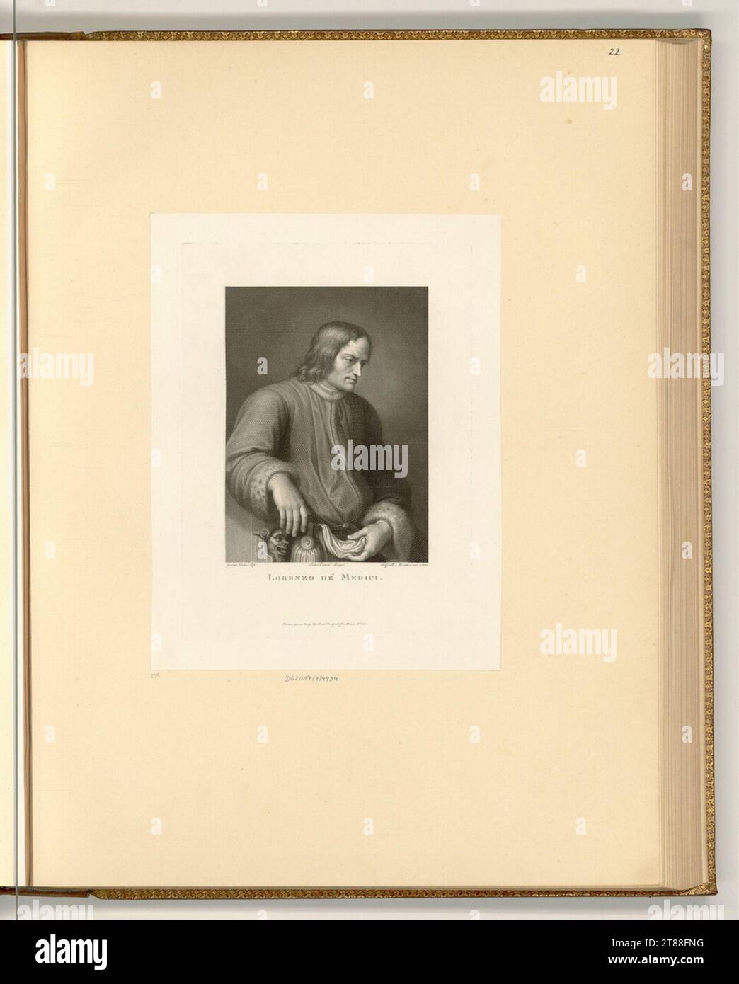 Raffaello Morghen (Engraver) Porträt Lorenzo de 'Medici (the ...