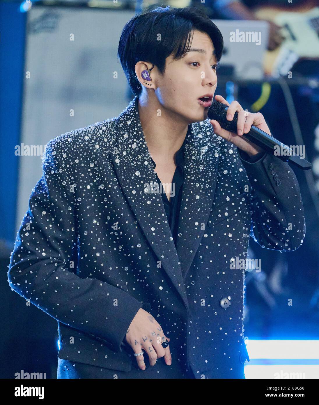 NEW YORK, NY, USA - NOVEMBER 08, 2023: Jung Kook Performs on NBC's ...