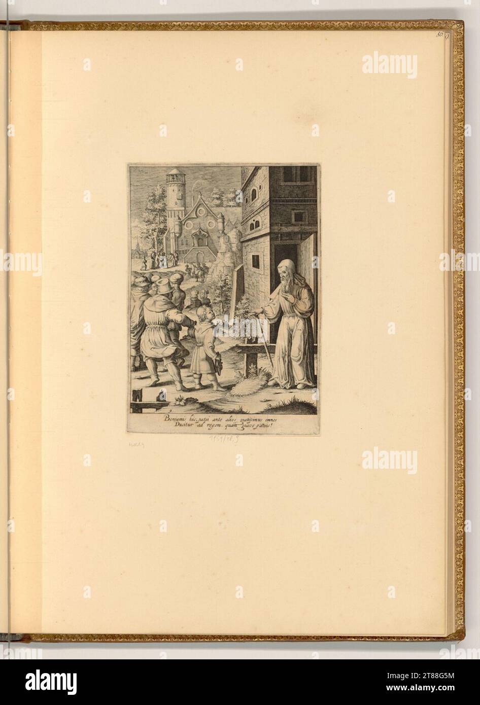 Lucas Hugensz. van Leyden Benjamin says goodbye to Jacob. Copper ...