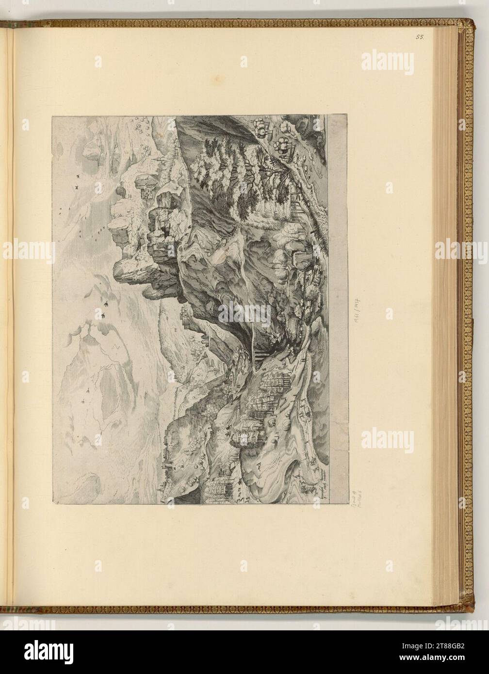 Jan van Doetecum (Engraver) Alpine landscape. Etching and copper ...