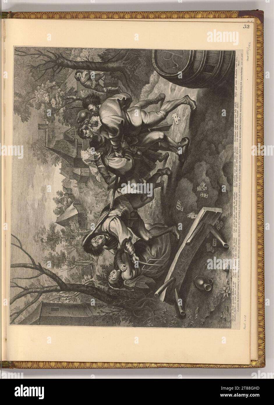 Lucas Vorsterman (Engraver) Peasant dispute. Etching; Copper engraving before 1675 Stock Photo ...