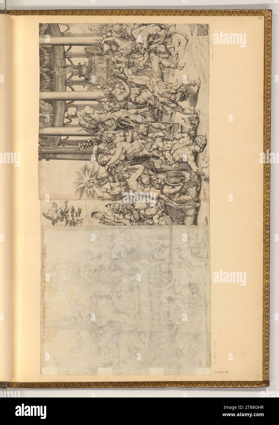 Cornelis Pietersz. Bega (Engraver) The triumph of the Bacchus. Copper ...