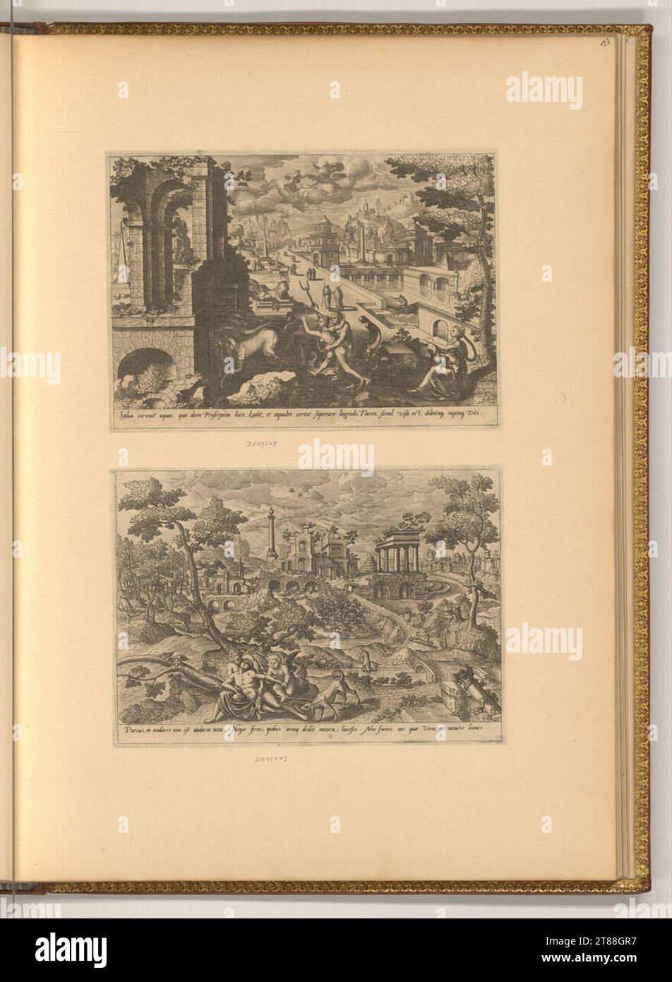 Jan van Doetecum (Engraver) Robbery of the ProSerpina; Venus and Adonis ...