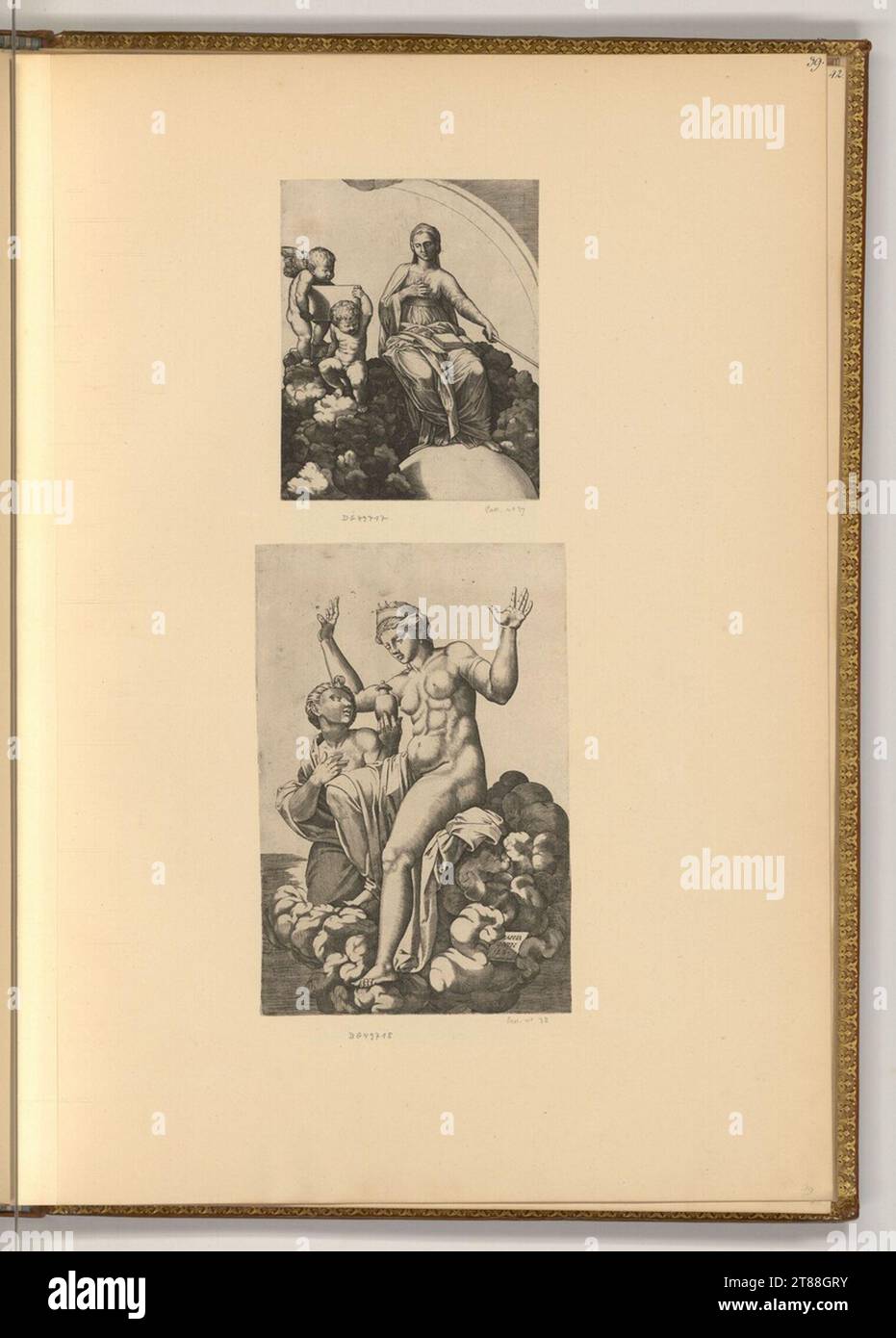 Lambert Suavius (Engraver) Venus and psyche; Maria in the sky. Copper ...