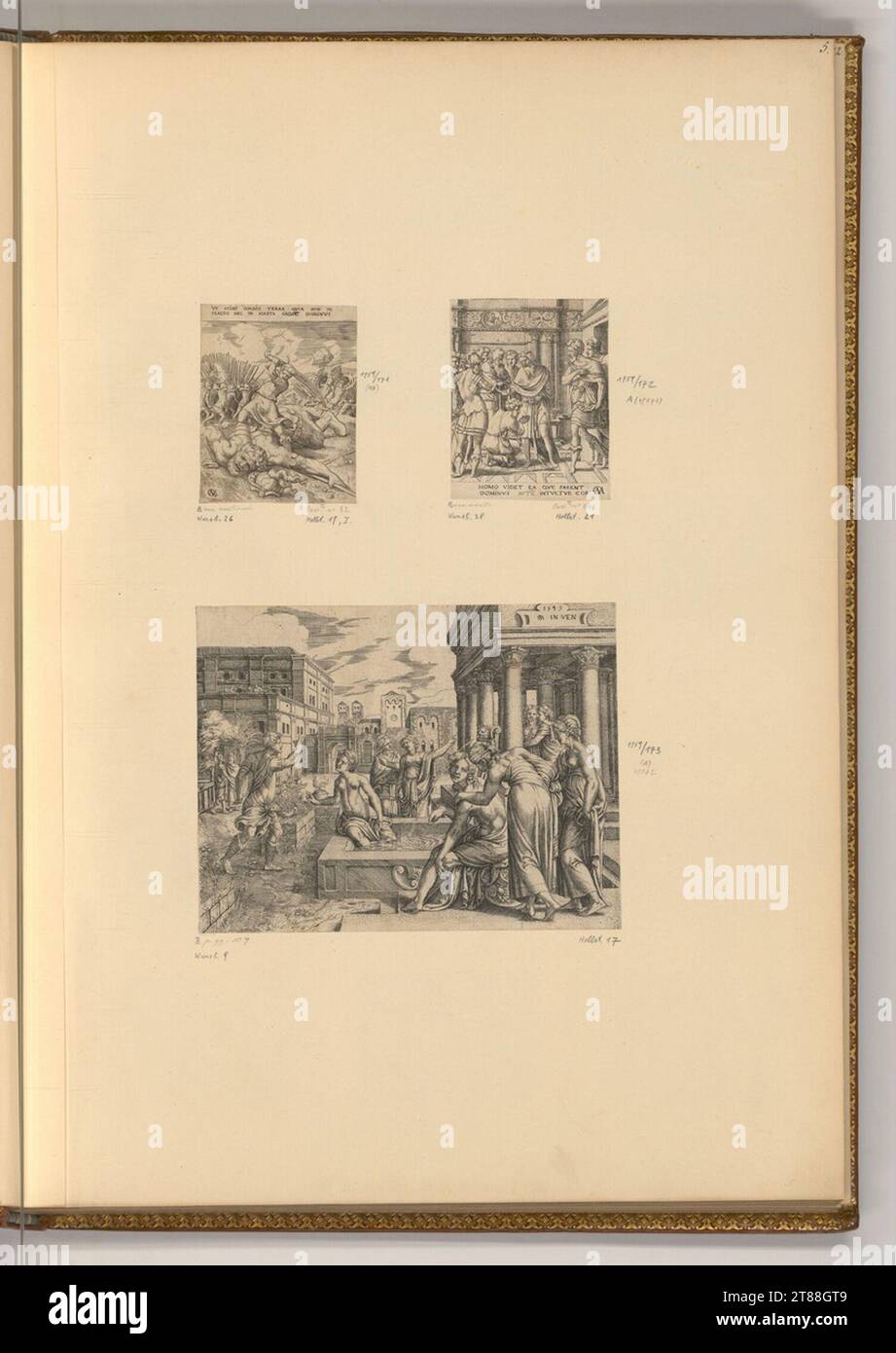 Cornelis Massys (Engraver) David and Goliath; David von Samuel anointed ...