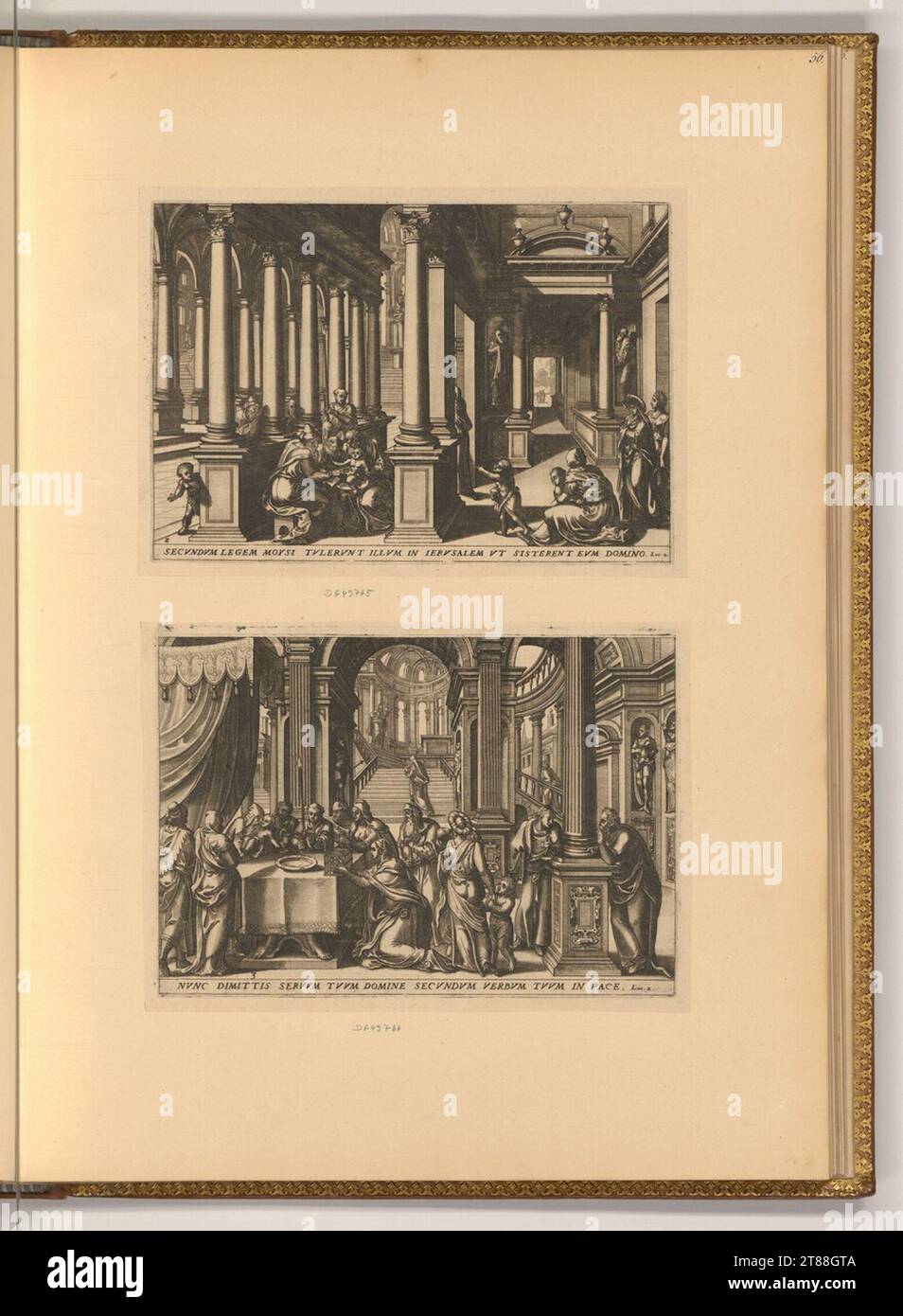 Jan van Doetecum (Engraver) Scenes from the New Testament, Temple in ...