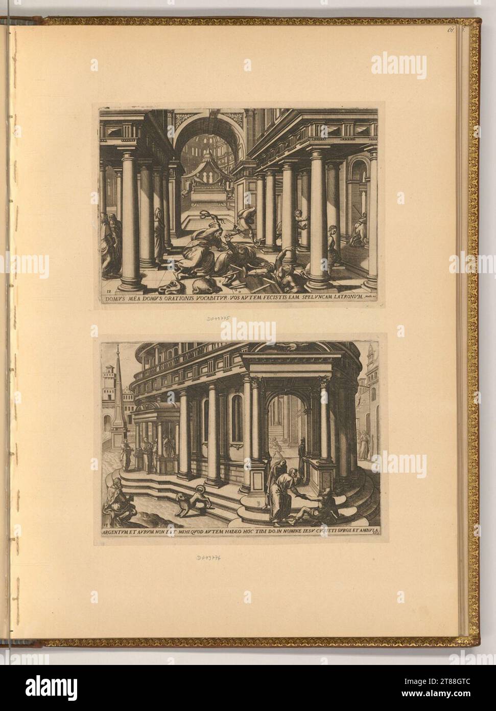 Jan van Doetecum (Engraver) Scenes from the New Testament, Temple in ...