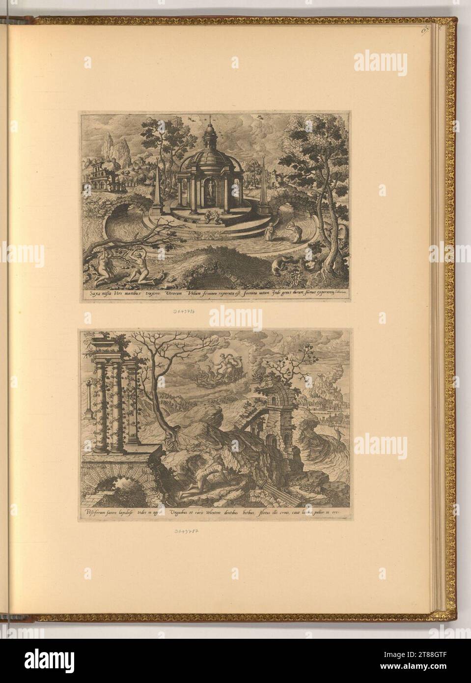 Jan van Doetecum (Engraver) Deukalion and Pyrrha; Erybichhon and Ceres ...