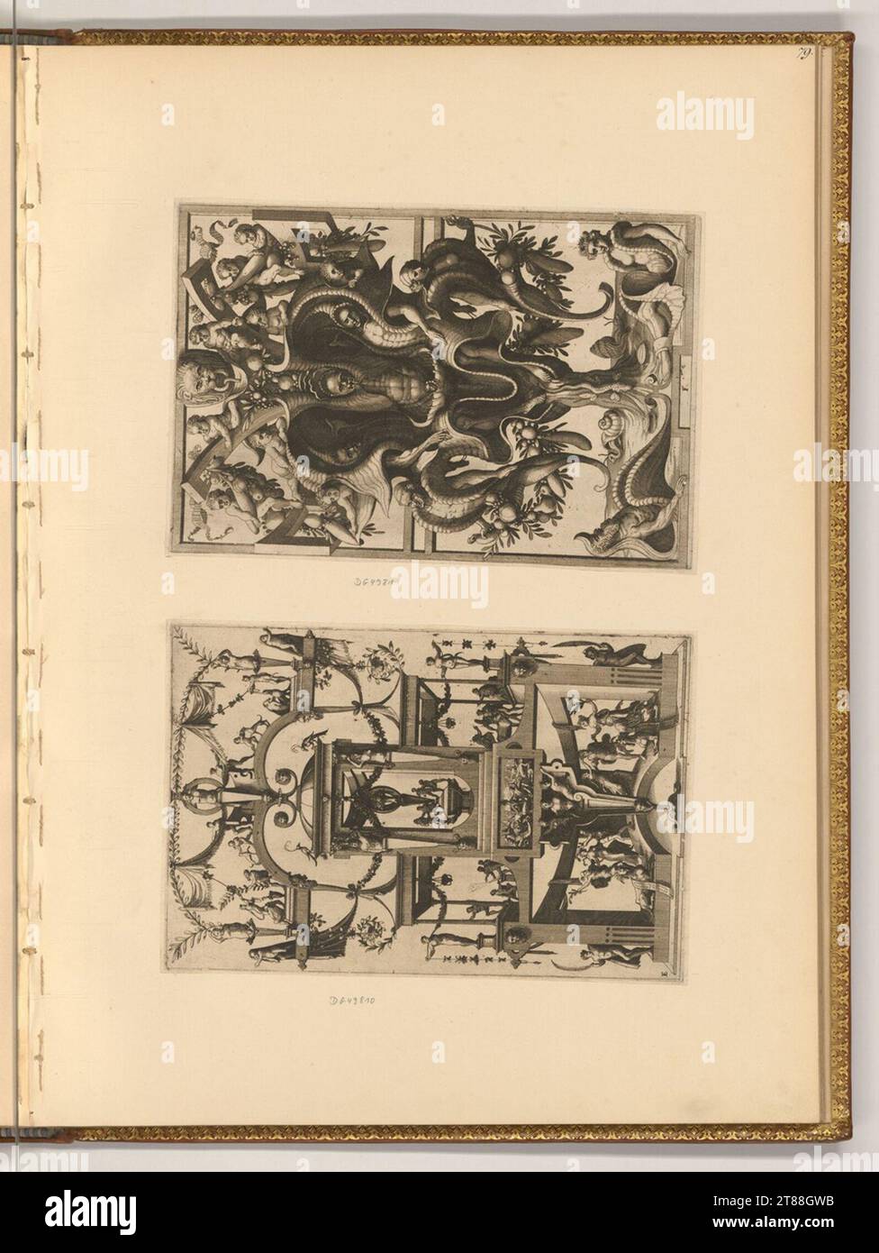 Jan van Doetecum (Engraver) Niche architecture with arabesques and ...
